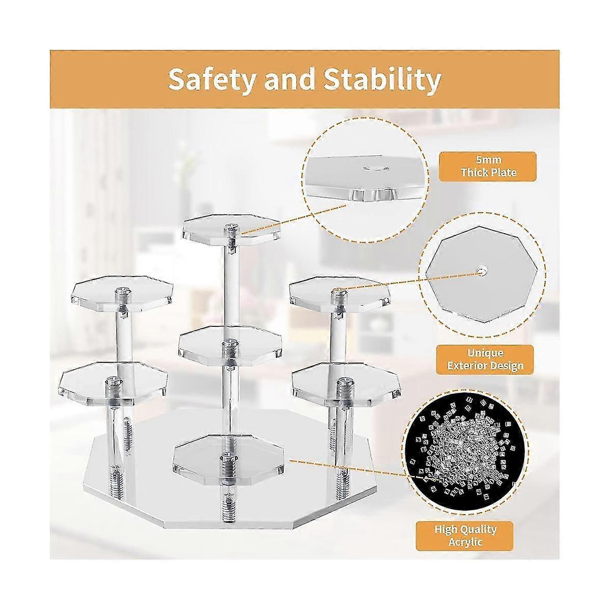 Acrylic Risers Display Stand,7tier Perfume Organizer And Cupcake Stand ...