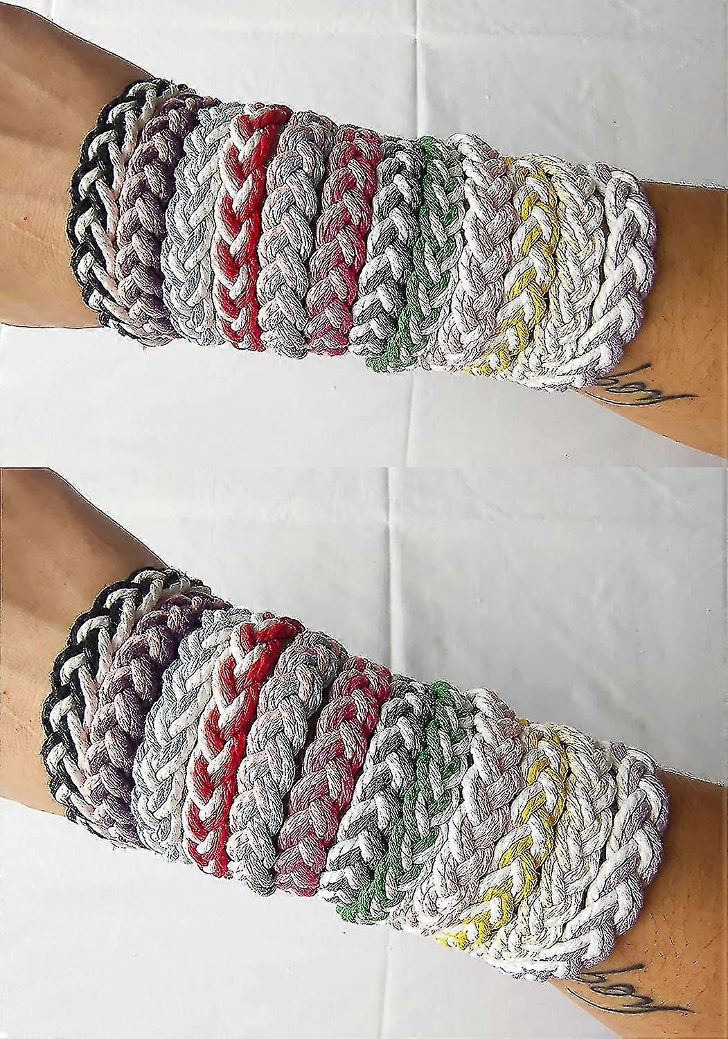 12 Pcs Neutral Bracelet Friendship Bracelet Cotton And Linen Hand-woven ...