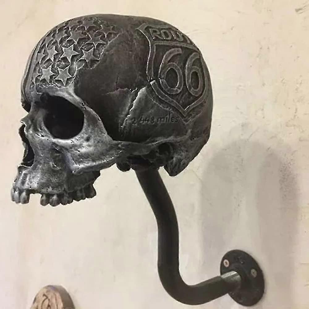 Motorcycle Skull Helmet Holder Wall Mount, Multi-uses Removable Skull ...