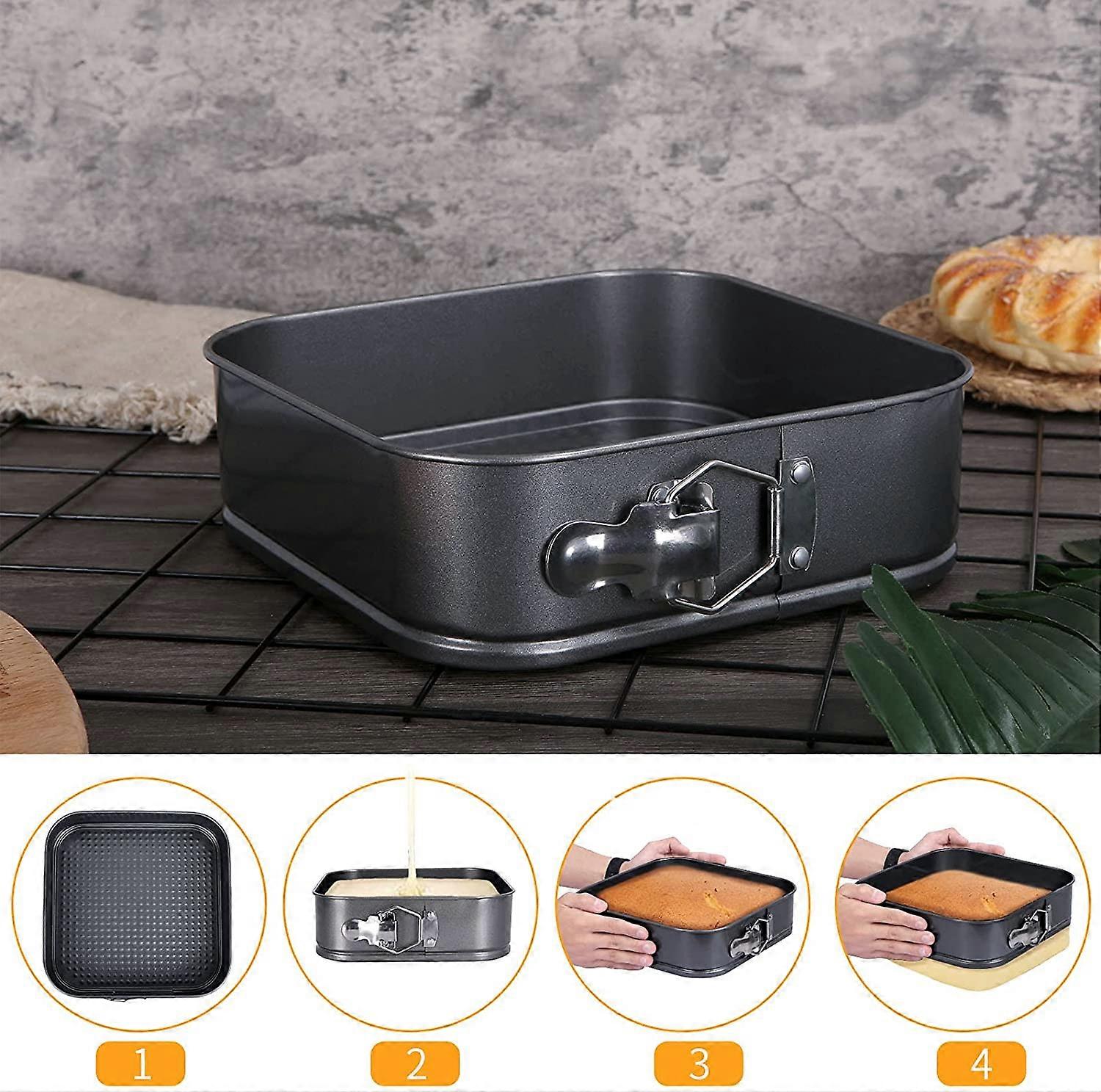 Set of 4 Cake Molds Adjustable Springform Cake Mold Removable Mold Non ...