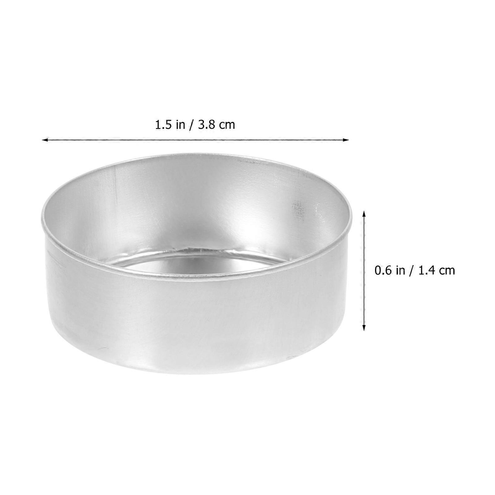 100 Pcs Desktop Protector Empty Tealight Candle Tins Candle Tin ...