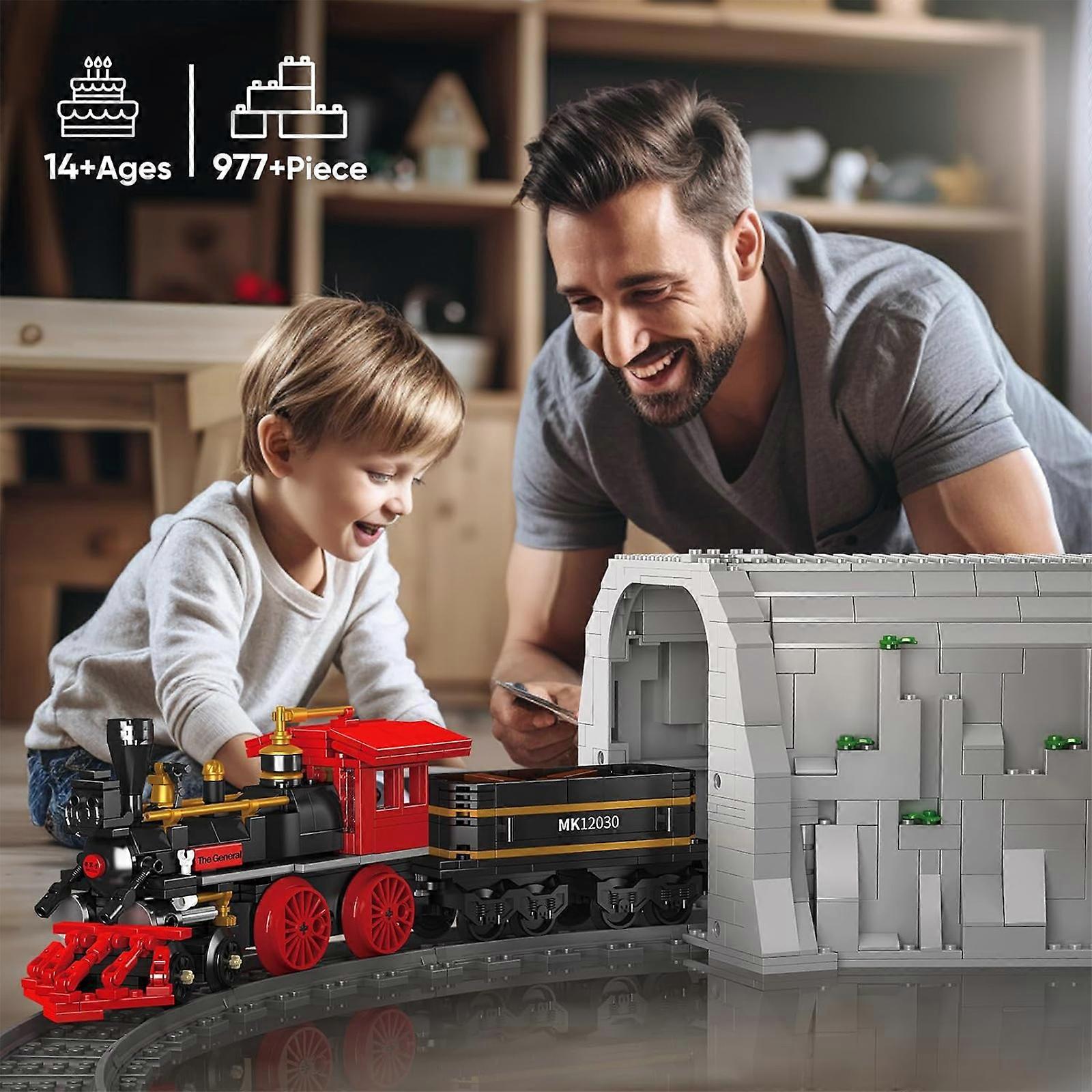 Mould King Train Building Toy, Steam Locomotive Train Building Blocks ...