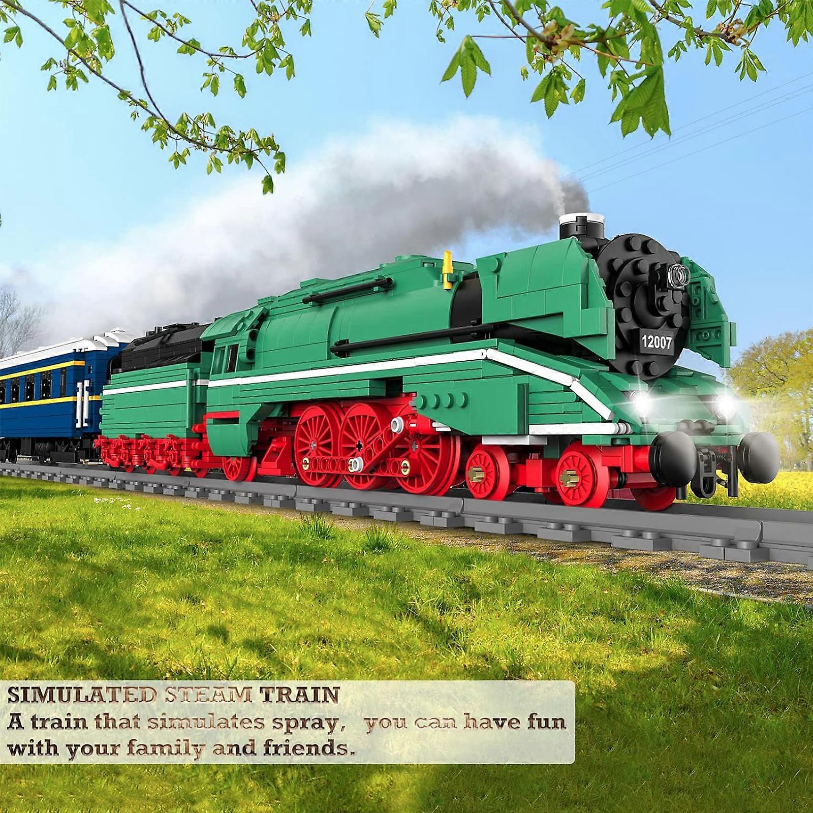 JMBricklayer German Express Train Building Kit - RC Steam Train Building Block Toy, Scale Model ...