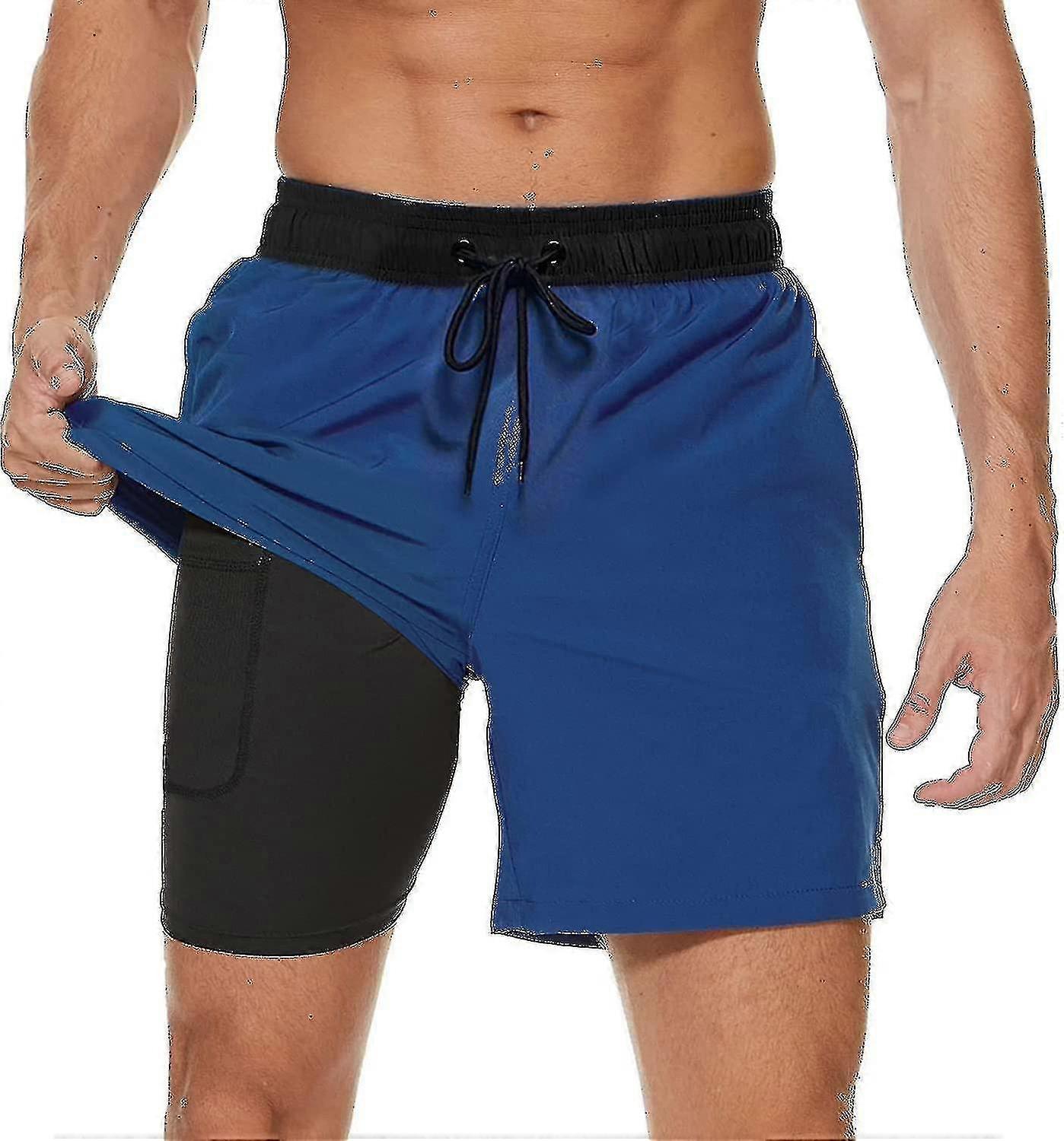 Mens Swim Trunks With Compression Liner 2 In 1 Quick Dry Mens Swim 4845