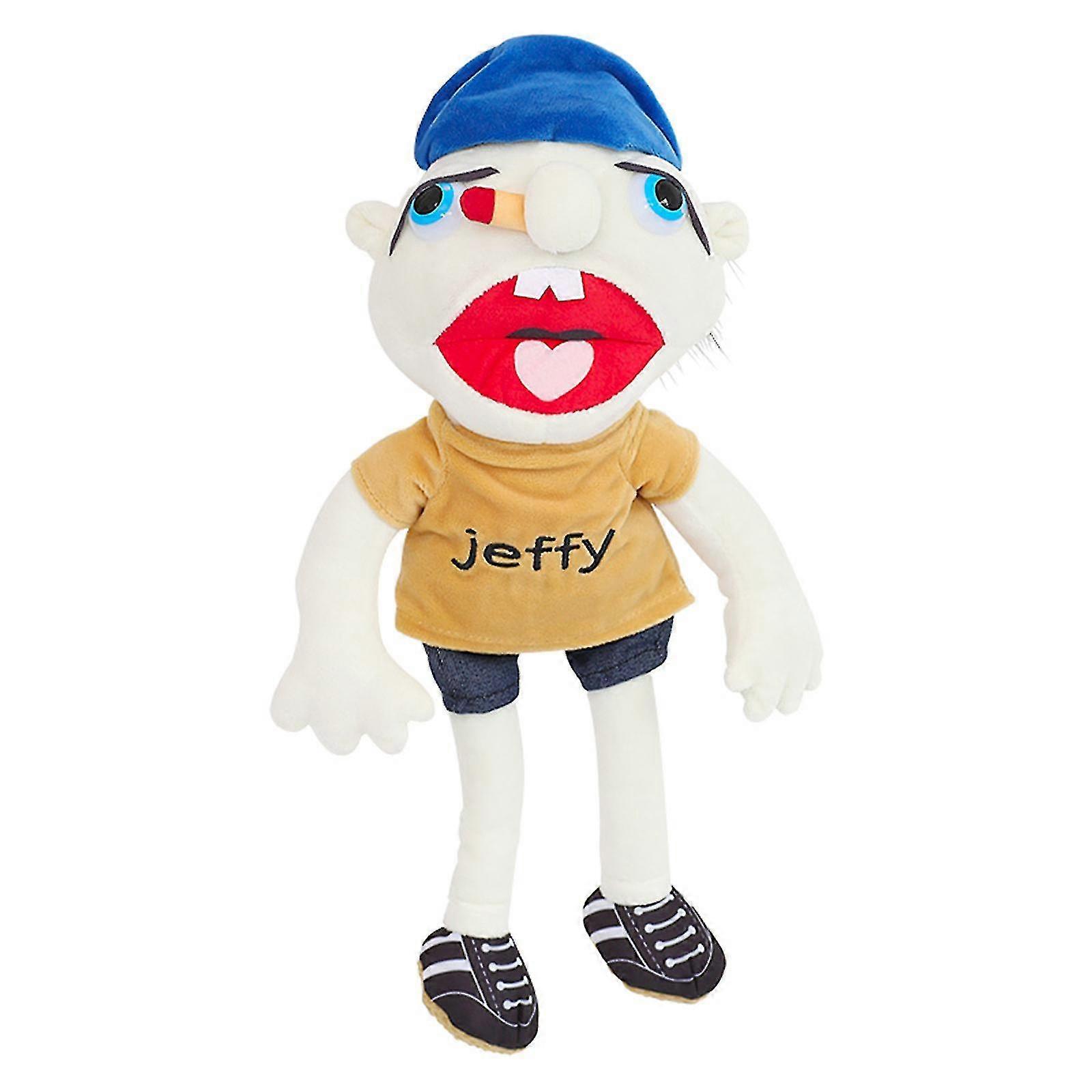 24in/60cm Large Jeffy Boy Soft Hand Puppet Talk Show Fun Party Doll ...
