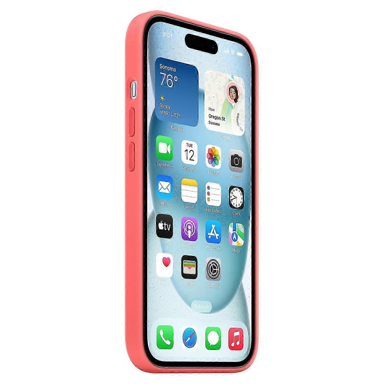 For iPhone 15 Case Compatible with MagSafe Anti-Scratch Silicone Phone ...