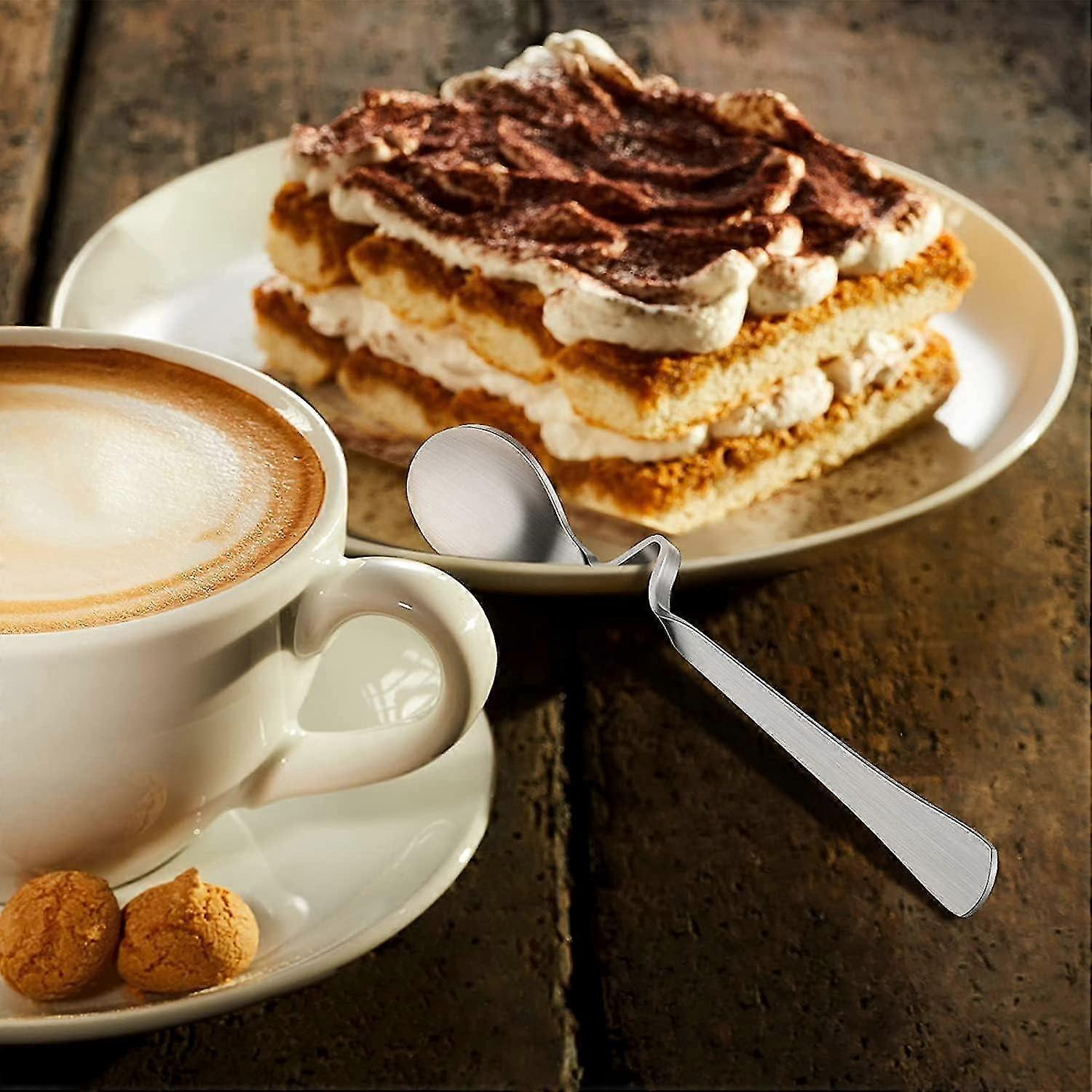 6 Pieces Jam Spoons, Long Hanging Straight Cup Spoons, Stainless Steel ...