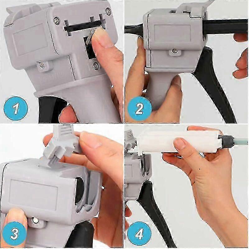 Epoxy Dispenser Gun, AB Epoxy Glue Gun Handle Applicator for Mixing ...