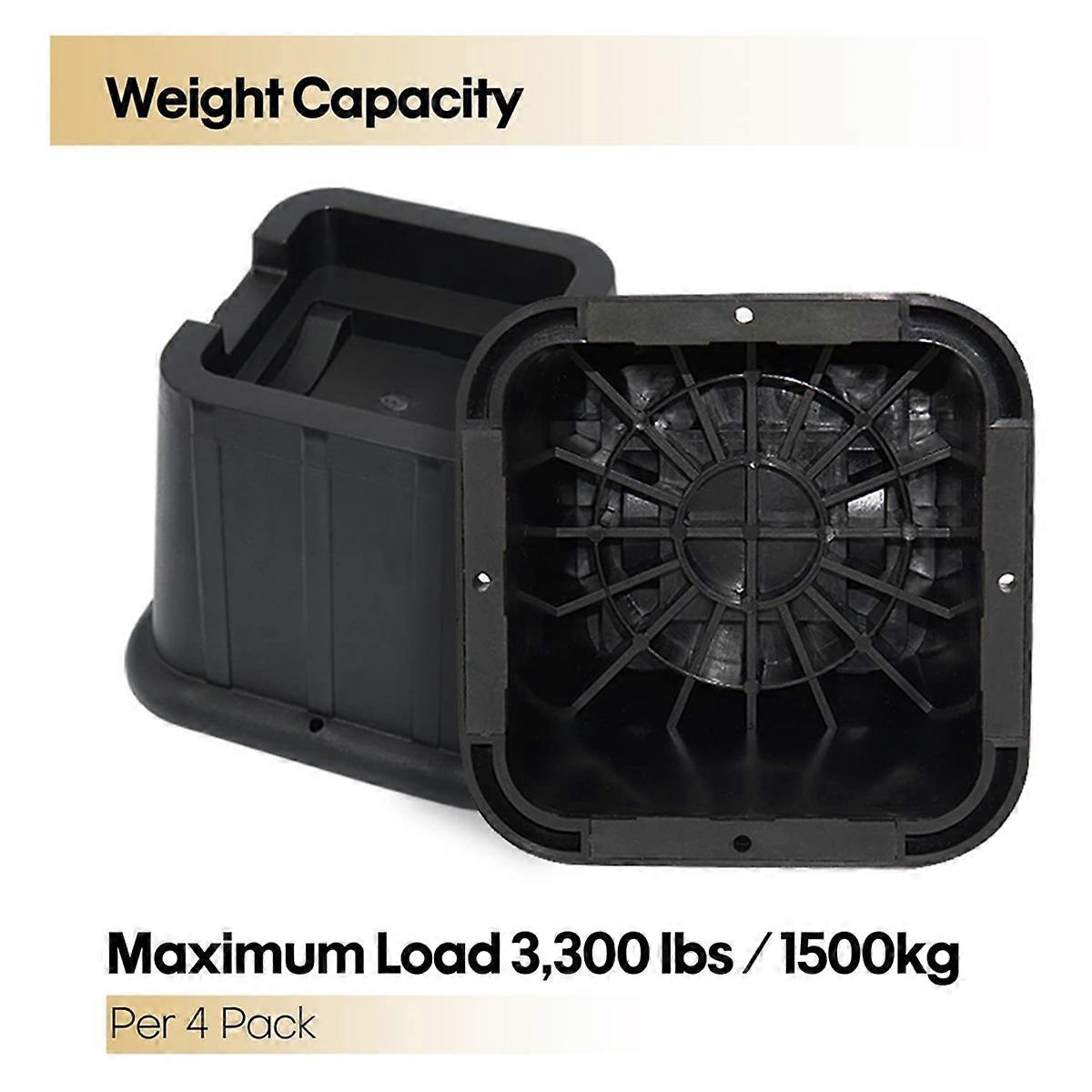 Bed Risers Heavy Duty, Adjustable Furniture Risers for Bed, Sofa, Table ...