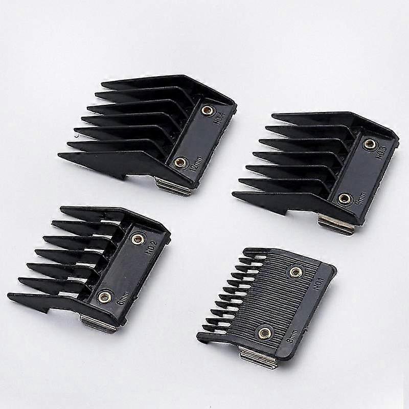 4 Comb Attachment Set for Hair Clippers with Metal Backed Cutting Guide ...