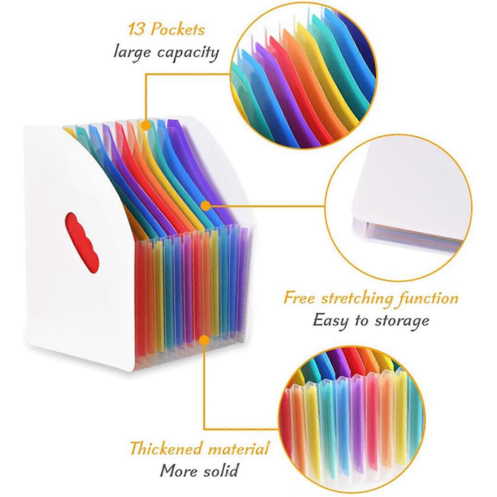 4X Expanding File Holder Folder Standing A4 Vertical File Organizer ...