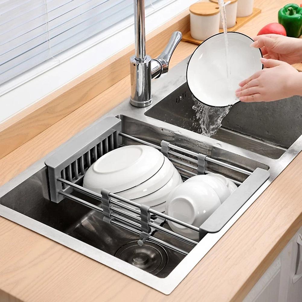 Stainless Steel Adjustable Telescopic Kitchen Insert Storage Organizer ...