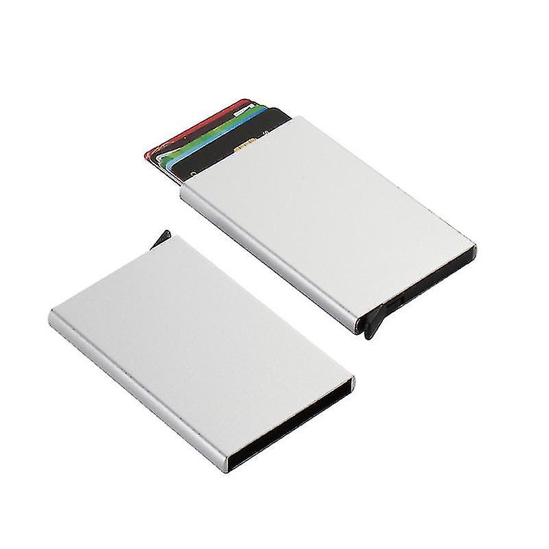 Aluminum Card Holder Slim Card Case Minimalist Card Wallet Pops Up Card ...