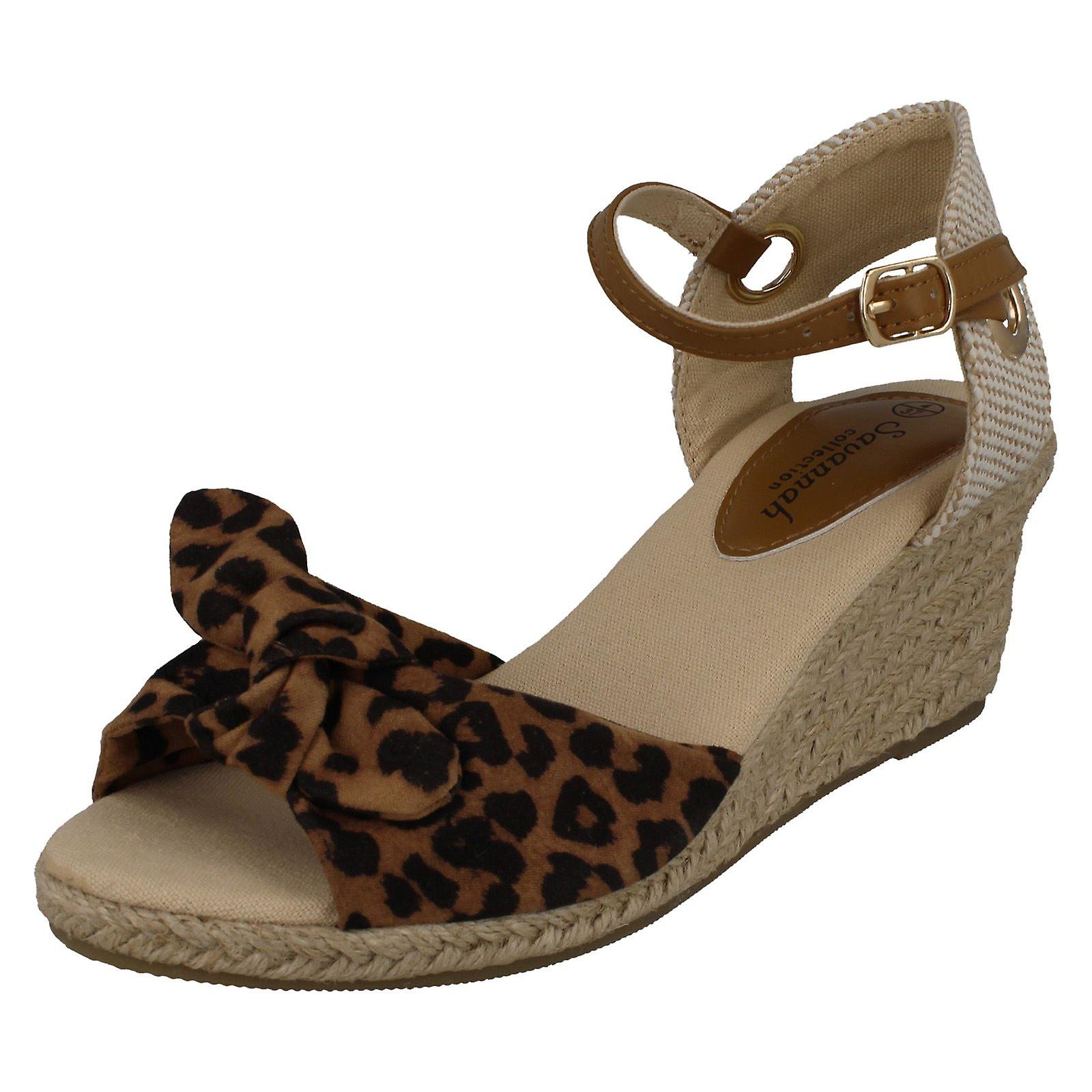 Ladies Savannah Mid Rope Wedge Sandals F10889