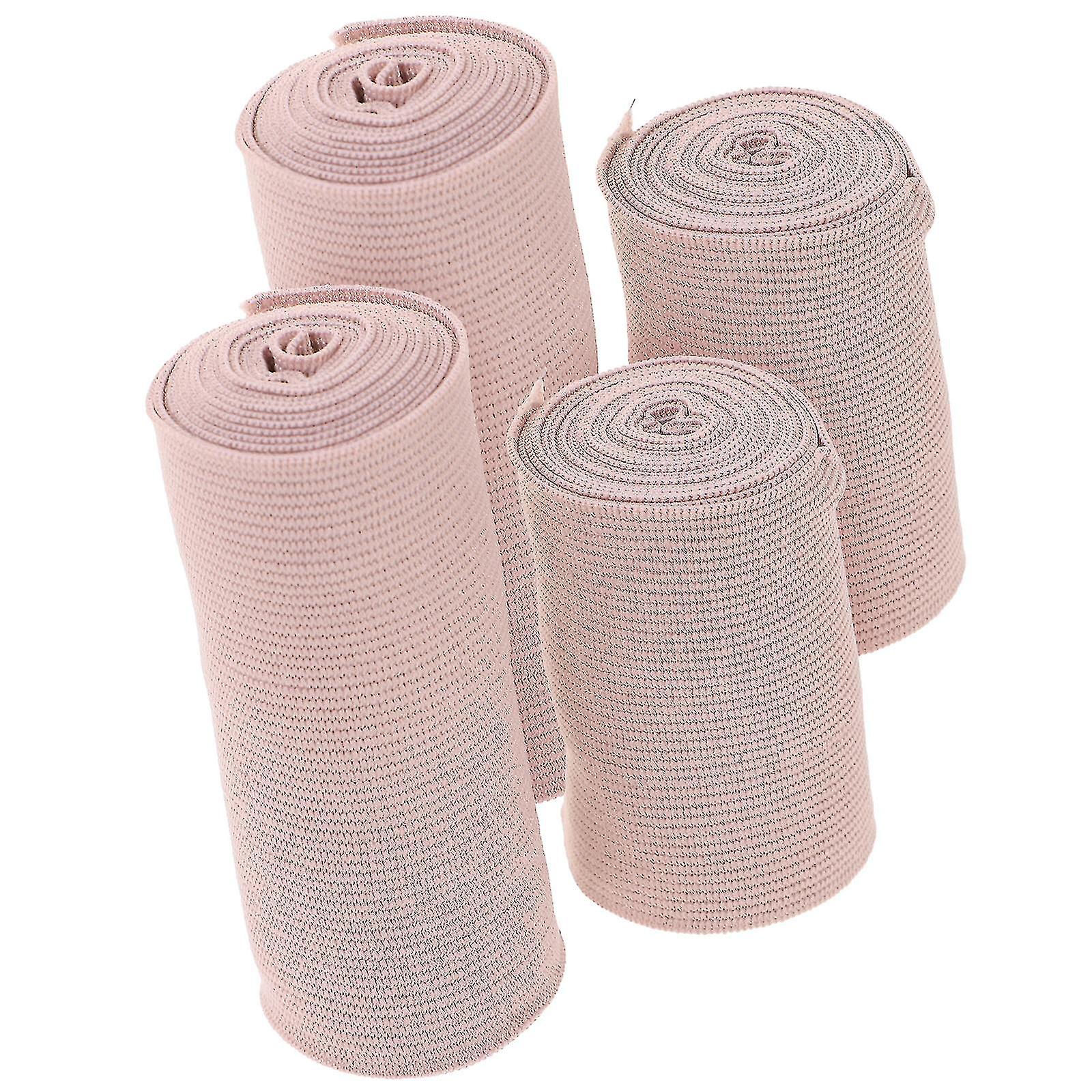 4pcs Elastic Medical Bandages Wrap Compression Roll With Extra Metal ...