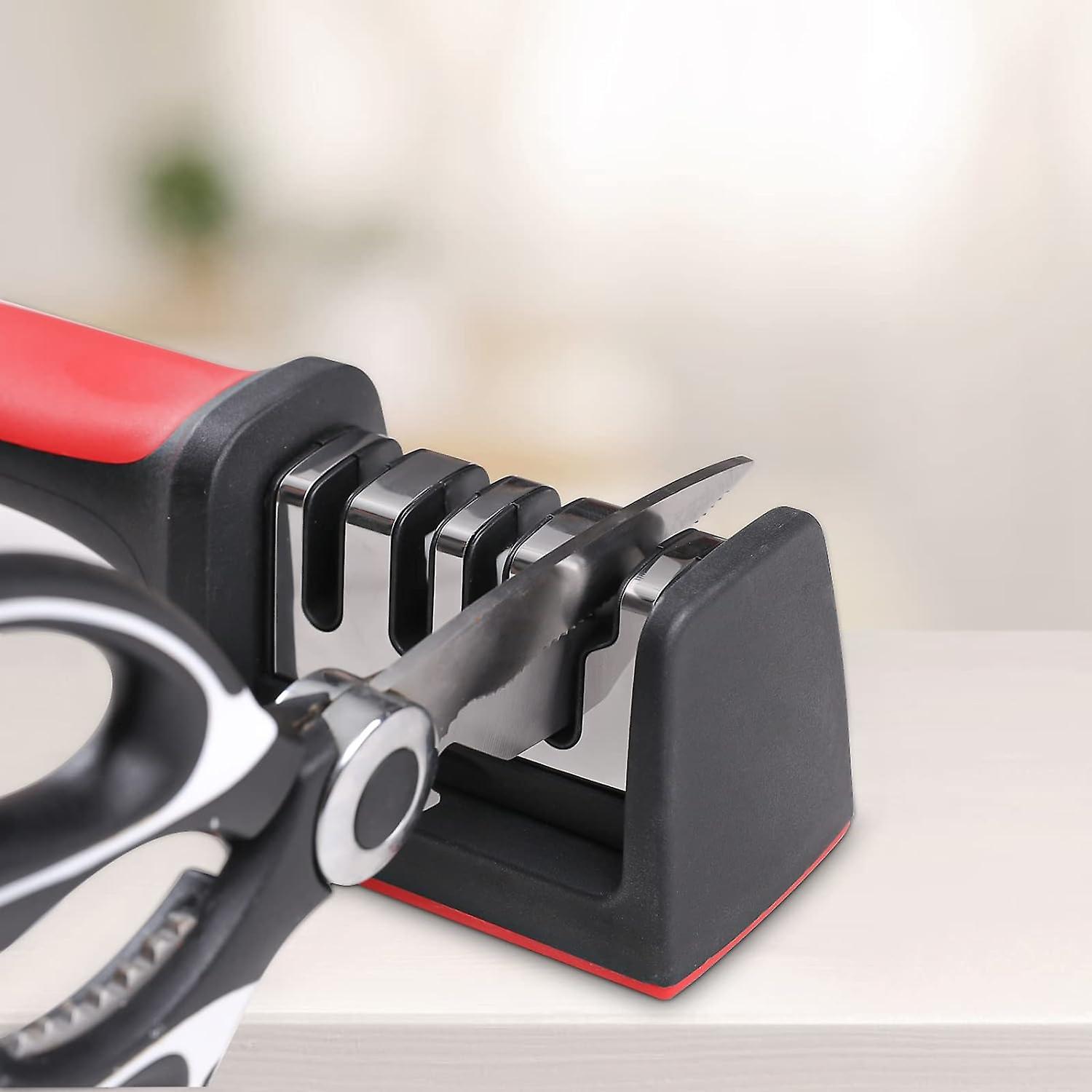 Knife Sharpener, 3 Stage Manual Knife Sharpener, 1 Piece Precision ...