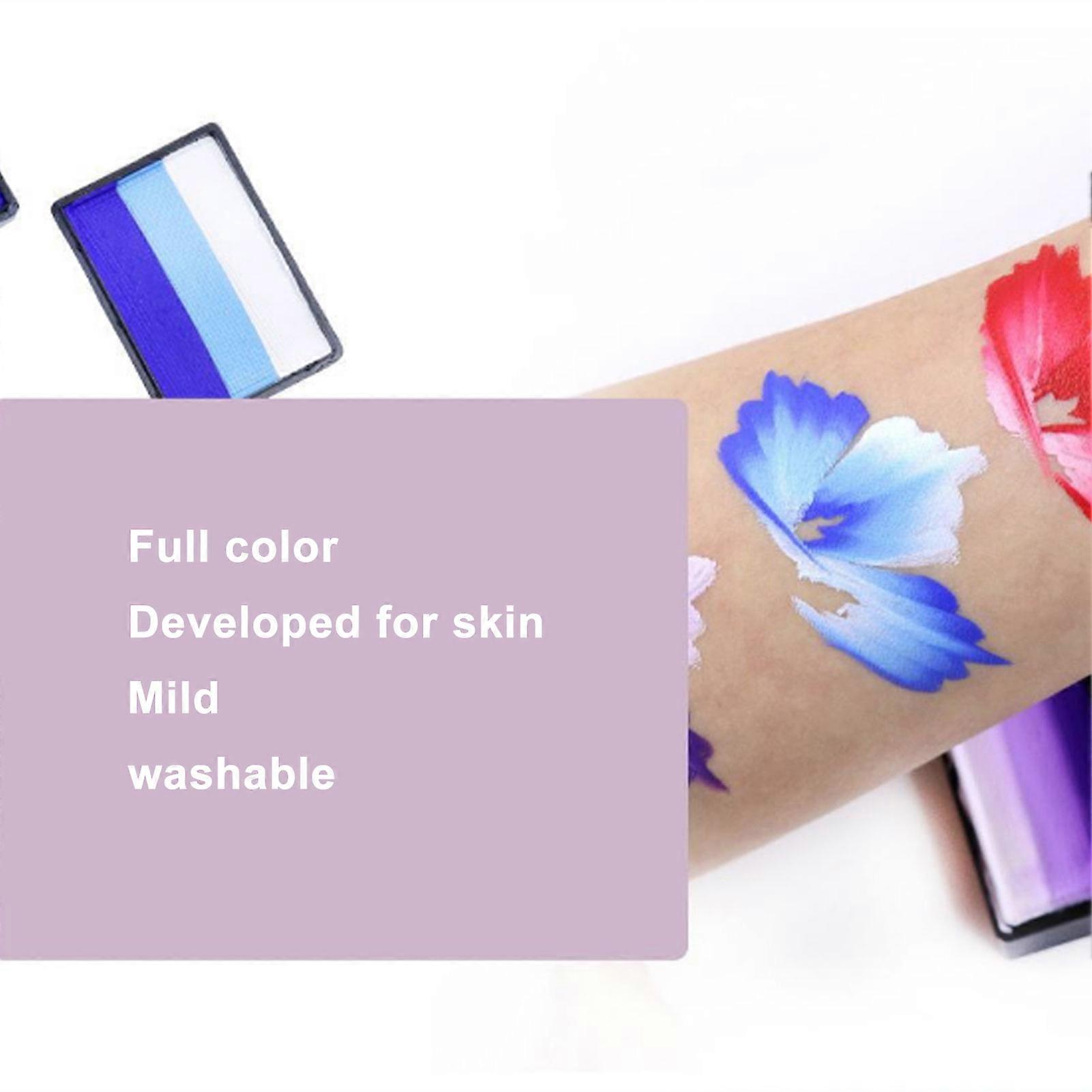 3 Color Makeup Split Cake Palette Kid Adult Water Activated Face Body ...