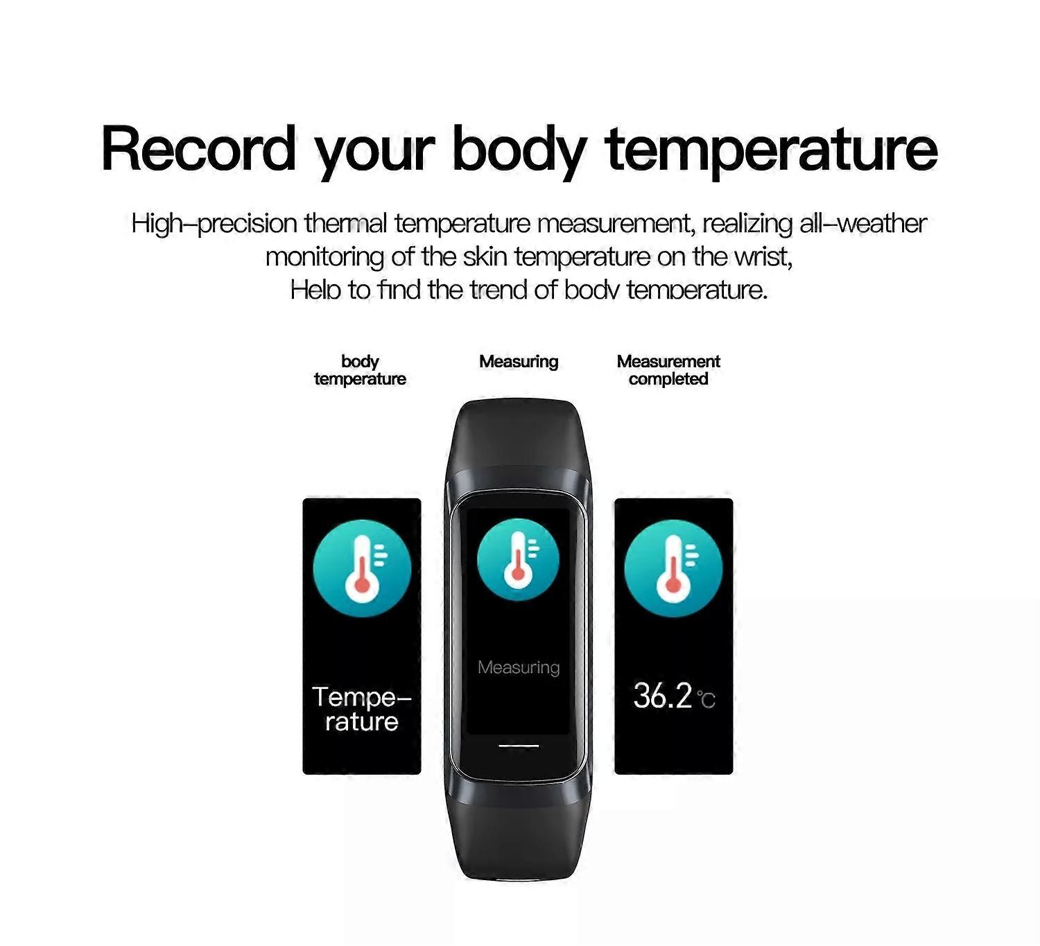 1.1 inch smart bracelet body temperature measurement boys and girls ...