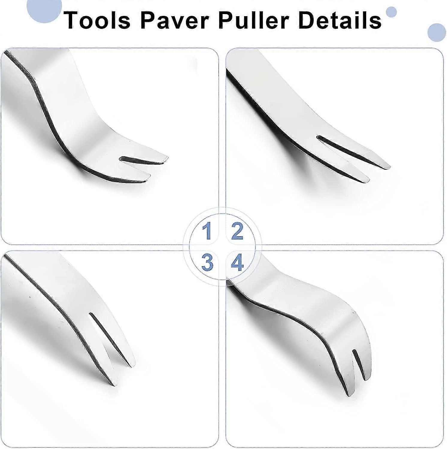 4pcs Stainless Steel Paving Tool Cobblestone Embedded Brick Lifter ...