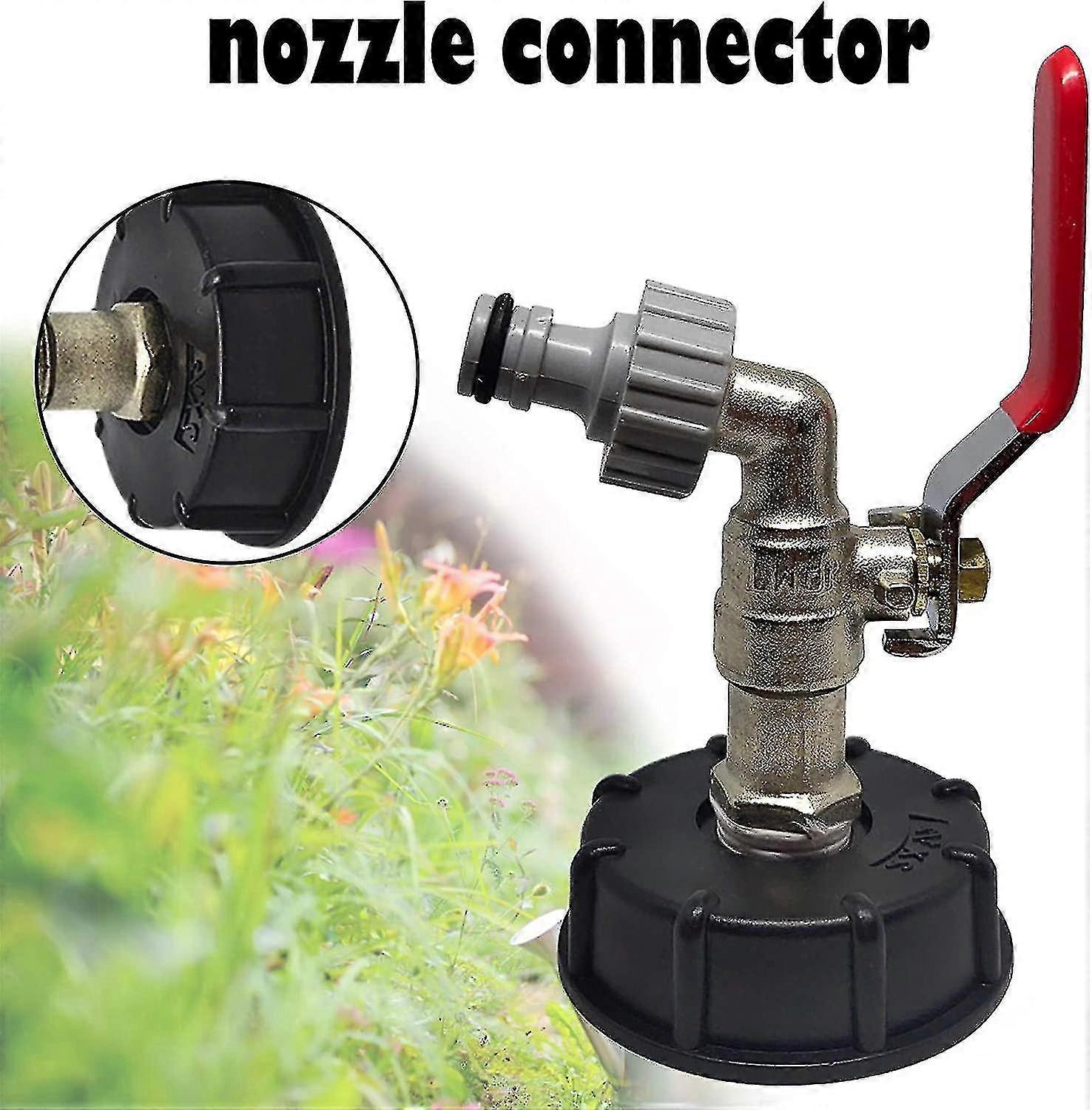 Tank Tap 1000l S60x6 Ibc Tap Connector With 1/2" Hose Connector, Drain ...