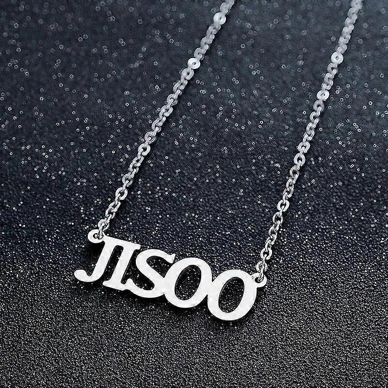 Men Women Kpop Jewelry Korea Group ROSE LISA JISOO JENNIE Letter ...