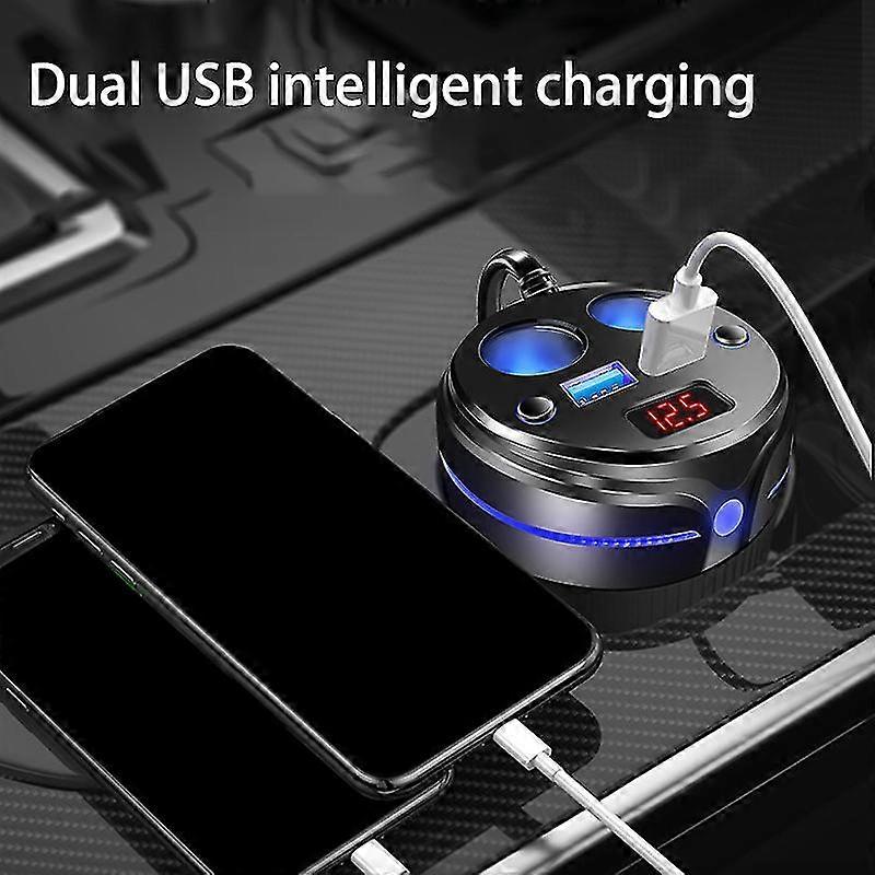 Dual Usb Car Cup Charger Holder 12v 24v Car Charger 3.1a 2-socket Power ...