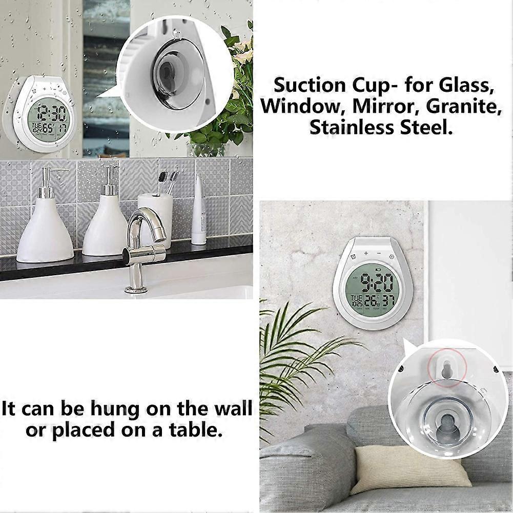 Digital Shower Clock Waterproof, Bathroom Timer Clock, Digital Kitchen ...