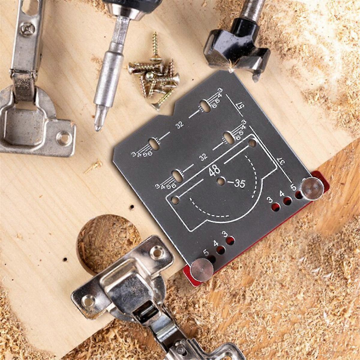 Woodworking Concealed Hinge Jig Kit Aluminium Alloy 35mm Hinge Hole ...