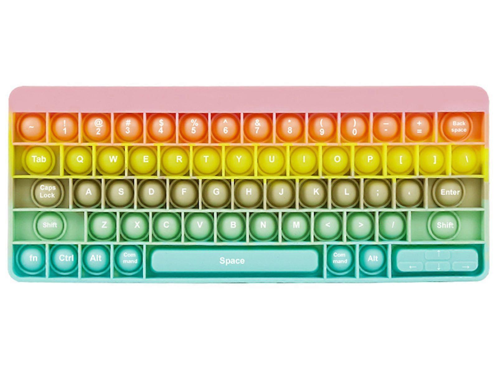 2 Purple Orange Push Pop Fidget Toy Bubble Push Pop Keyboard Stress ...