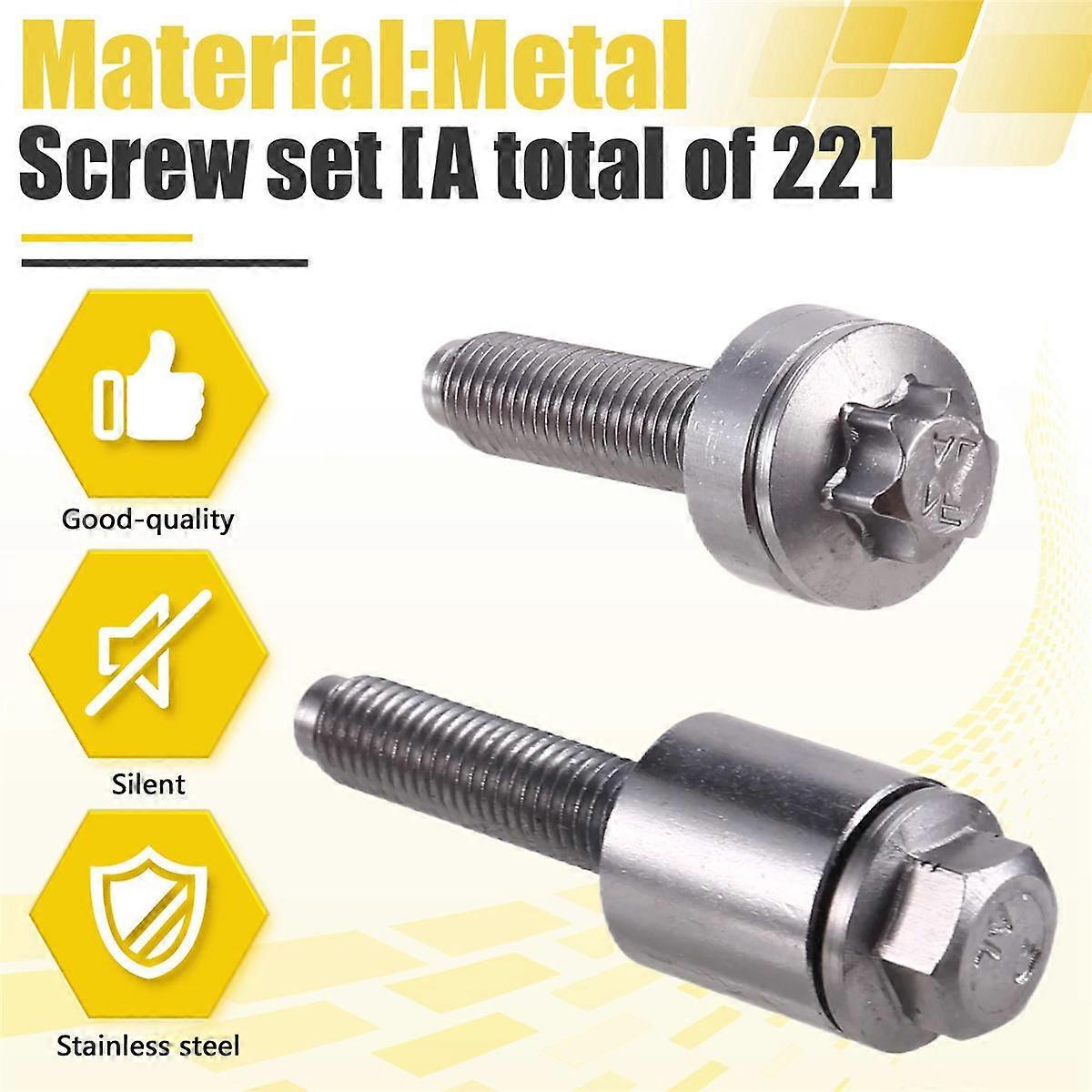 22Pcs/Set Aluminum Valve Cover Screw Set for E60 E61 E90 E91 Z4 ...