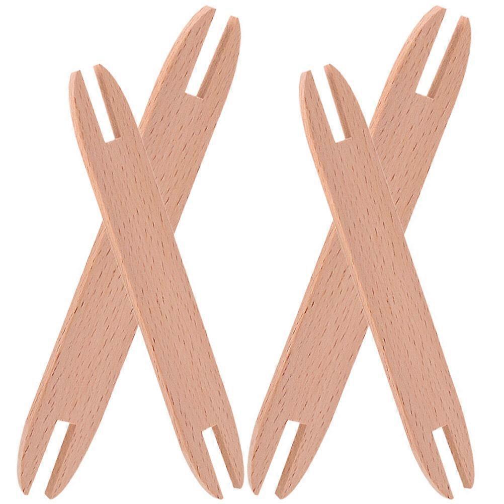 4Pcs DIY Wooden Shuttles Weaving Stick Knitting Tools Sewing ...