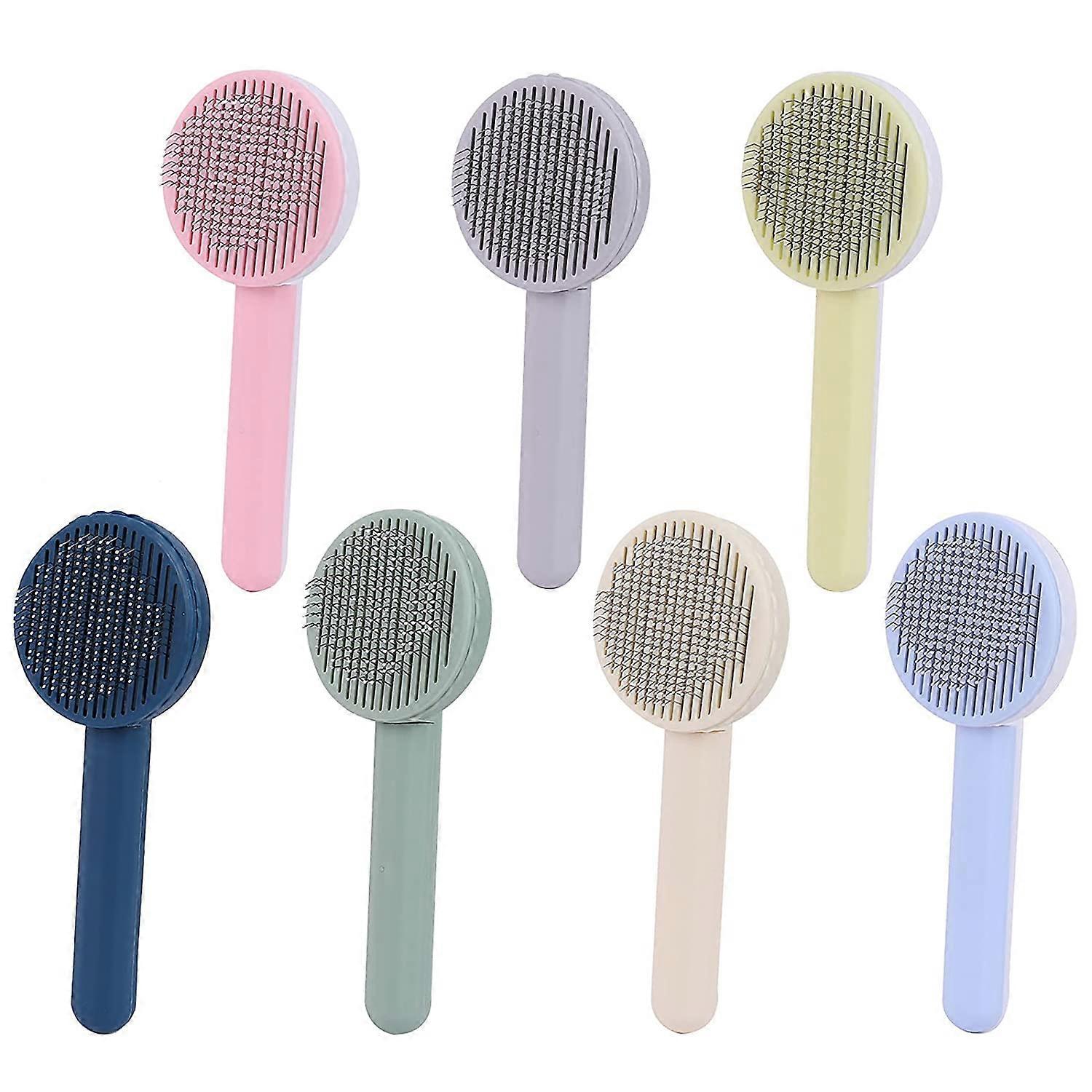 pink Pet Massage Brush Rabbit Brush Set Cat Brush Soft Dog Beauty Tool ...