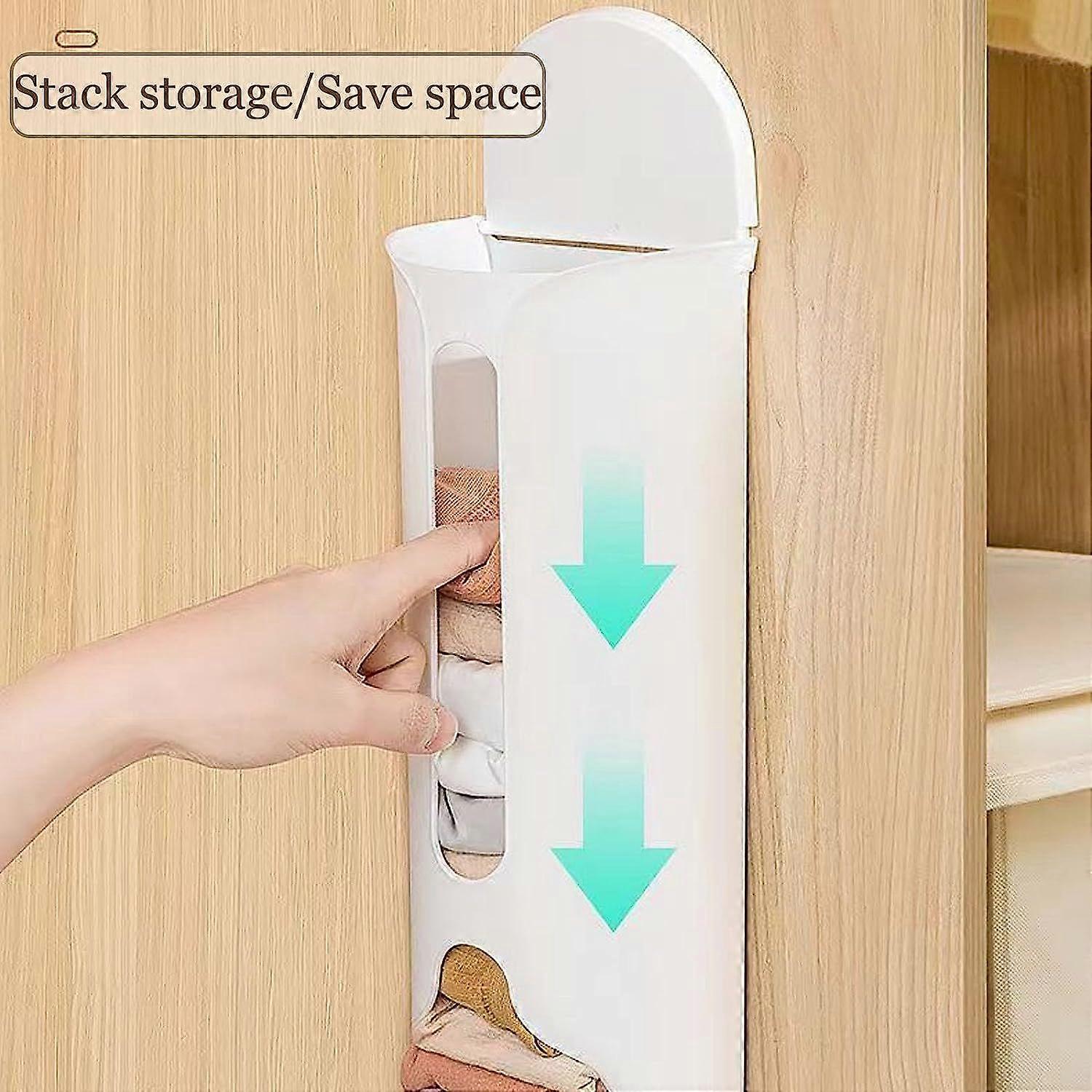 Socks Underwear Organizer, Wall Hanging Storage Box Punch Free Vertical ...