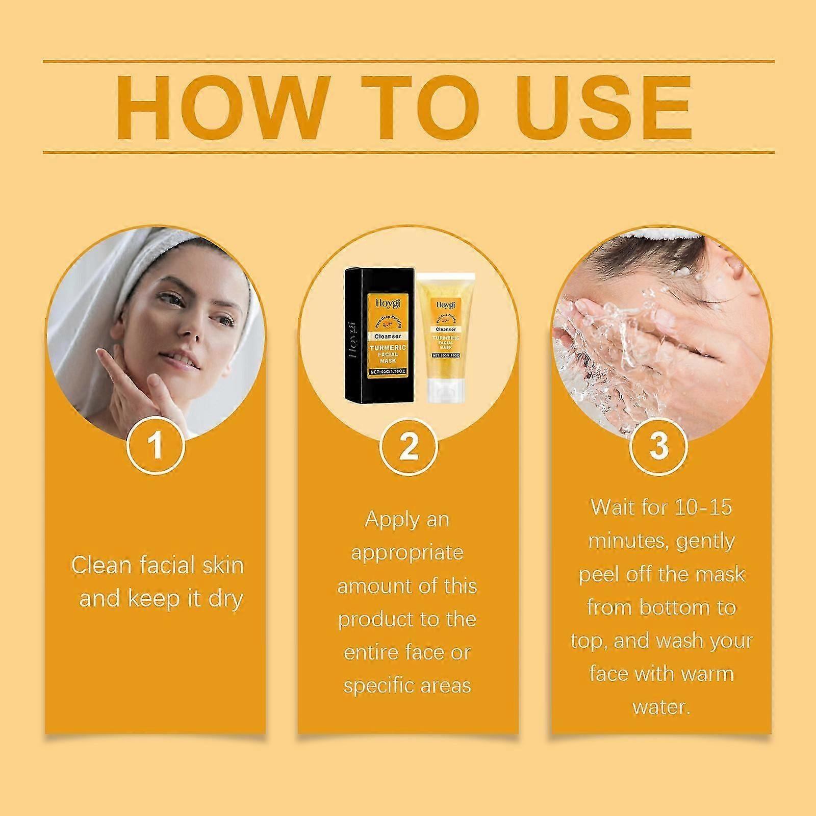 Turmeric Peel Mask Deeply Cleanses Skin, Delicate Pores, Brightens Skin ...