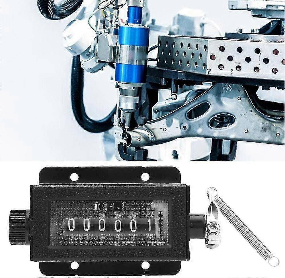 D94-S 6 Digit Manual Count Counter 0-999999 Mechanical Reset Draw ...