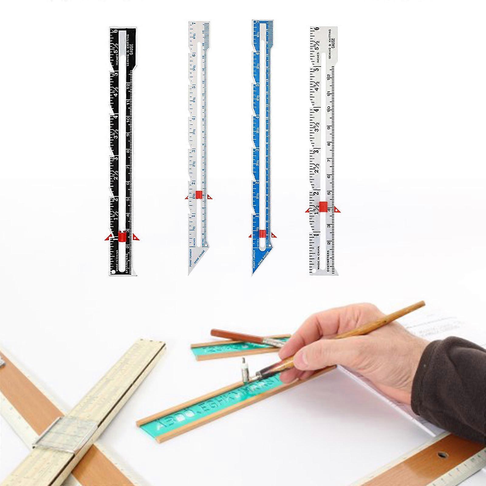Sewing Gauge Metal Fabric Quilting Ruler Hem Measuring Gauge Sewing ...