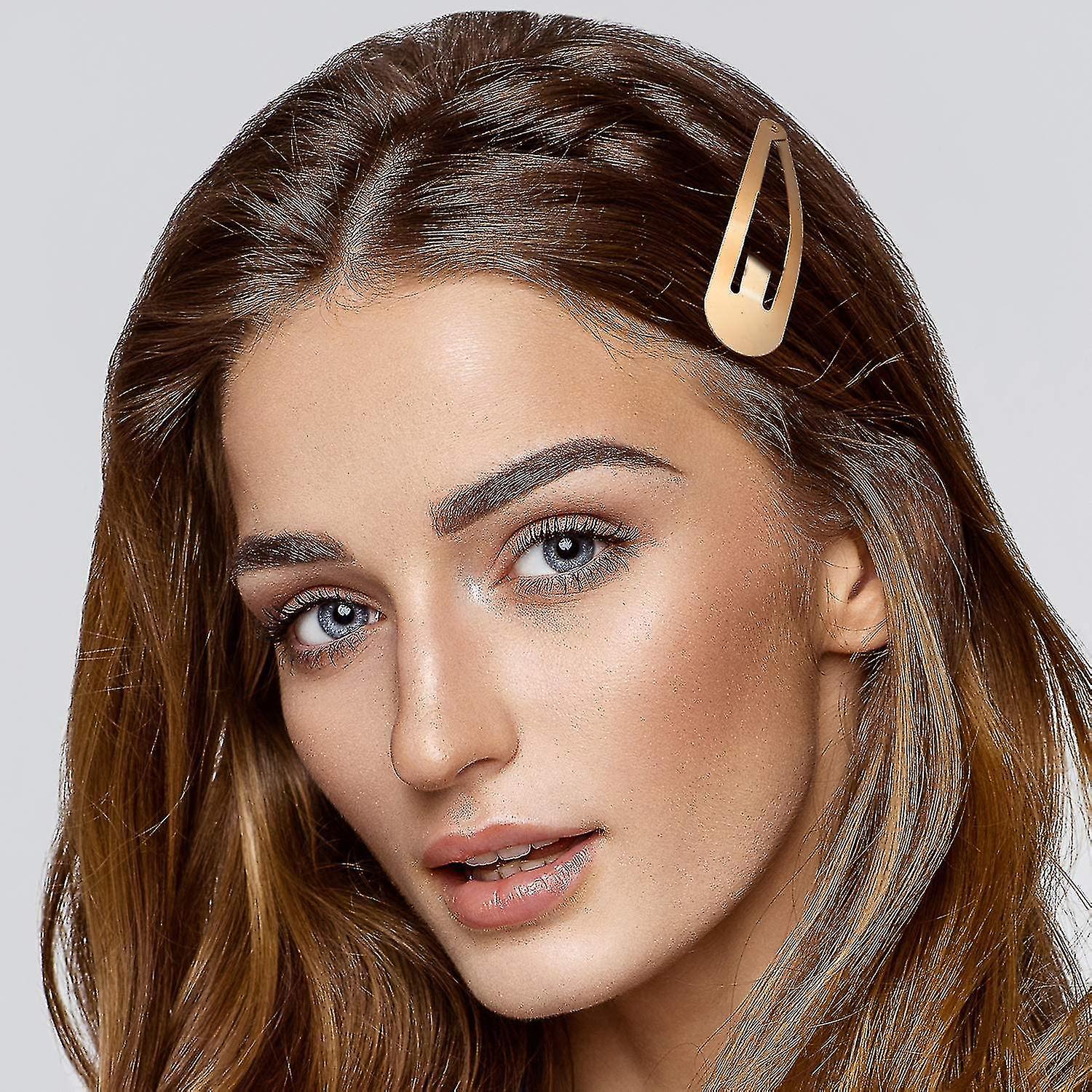 30 Pieces 3.1 Inch Large Metal Snap Hair Clips No Slip Hair Barrettes ...