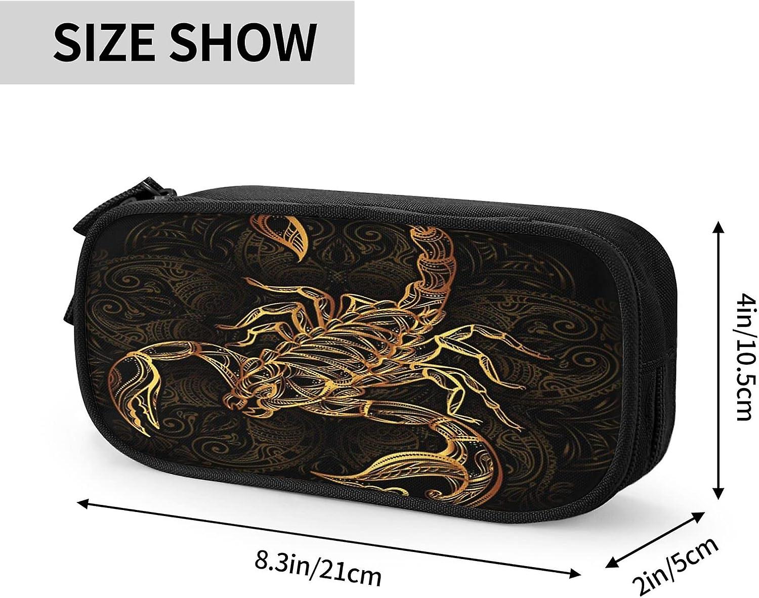 Pencil Case Scorpio Scorpion Tattoo Ornate Large Capacity Pencil Bag ...
