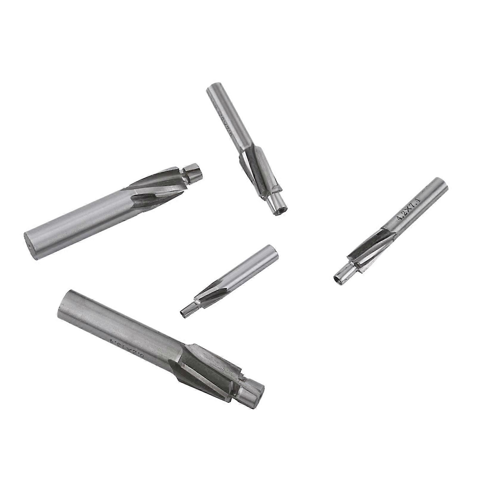 For Countersink End Mill Cutter 5pcs Slot Drill Bits - Tool HSS-AL M3 ...