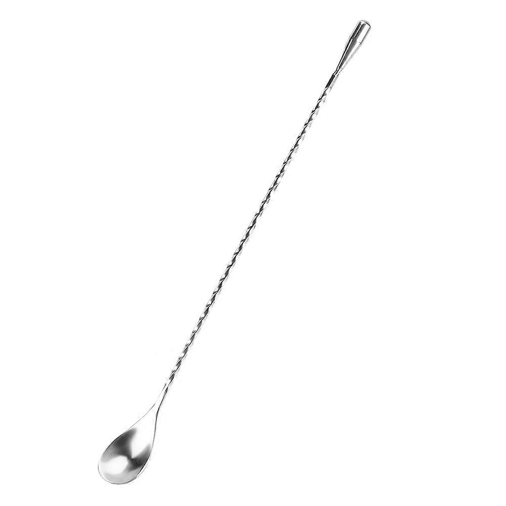 Stainless Steel Bar Wine Cocktail Mixing Twist Spoon Long Handle Drink ...