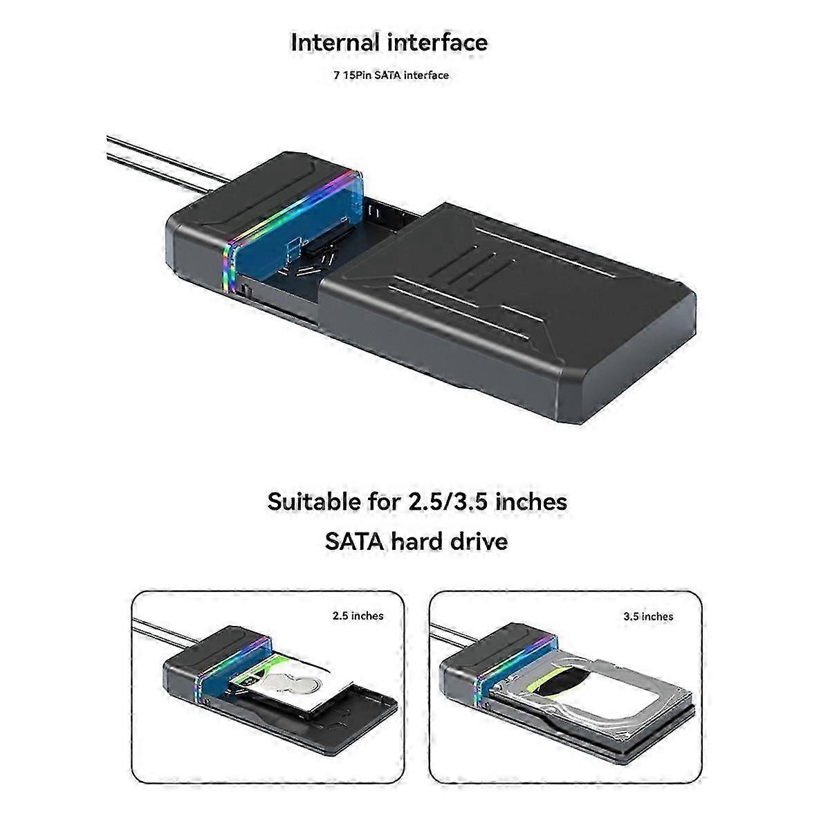 Hard Disk Enclosure Sata To Type C Hard Drive Box With Led External Hdd ...