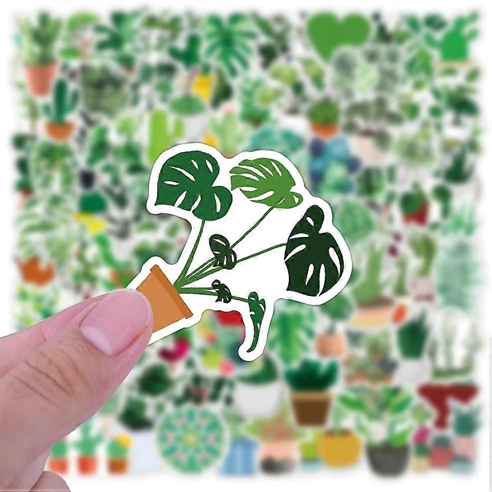 100 Pcs Green Plant Stickers, Greenery Leaf Vinyl Decal, Waterproof ...