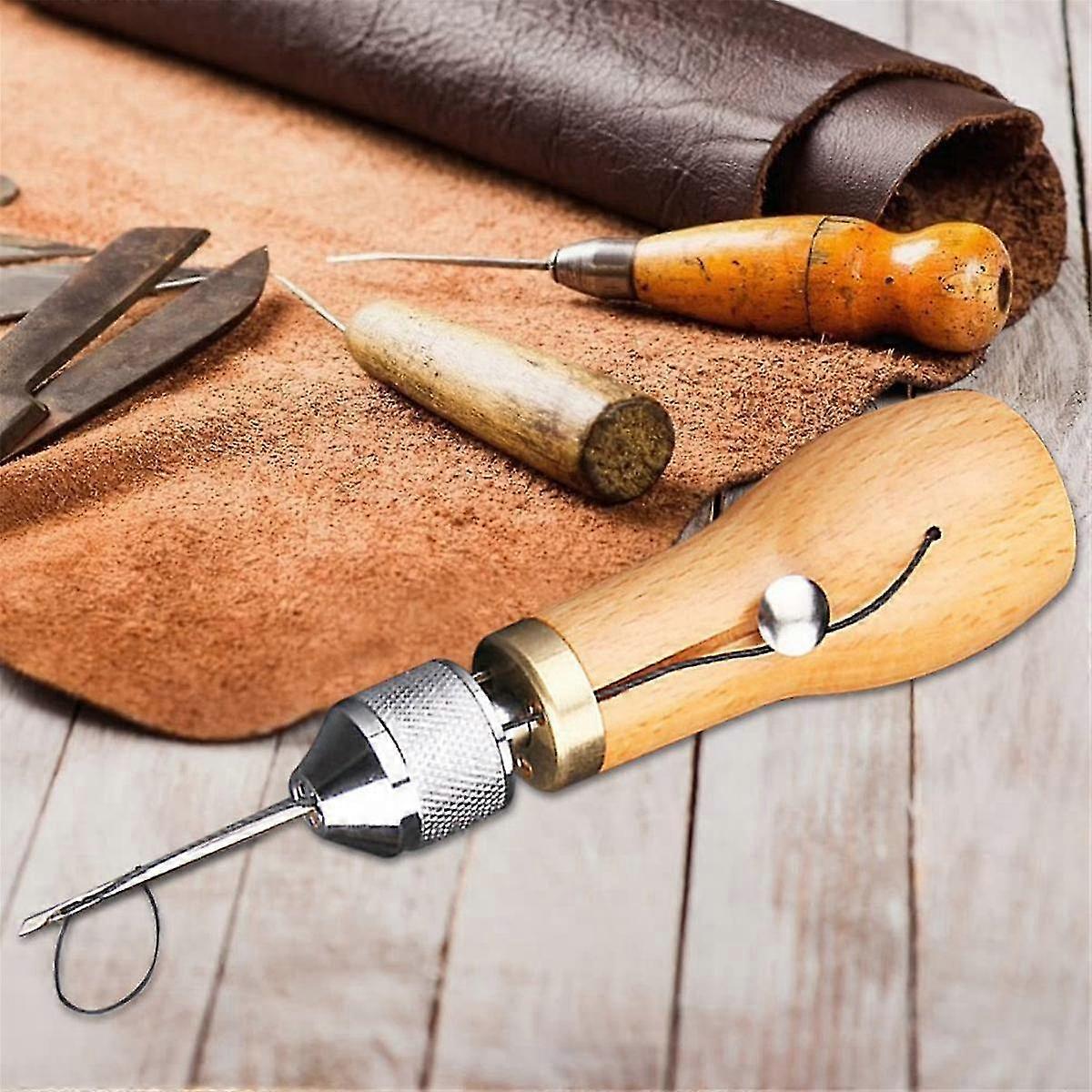 Leather Sewing Awl Kit Craft Tools Hand Sewing Machine Lock Stitcher ...