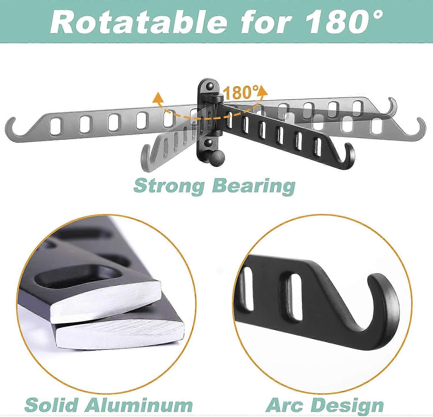 Folding Valet Hook, Sturdy Hanging, Foldable 180Rotation, Solid ...