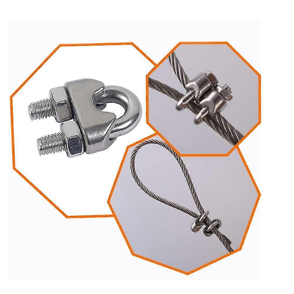 M4 Cable Ties Yoke U Bolt Cable Clip 304 Stainless Steel Cable Clamp ...