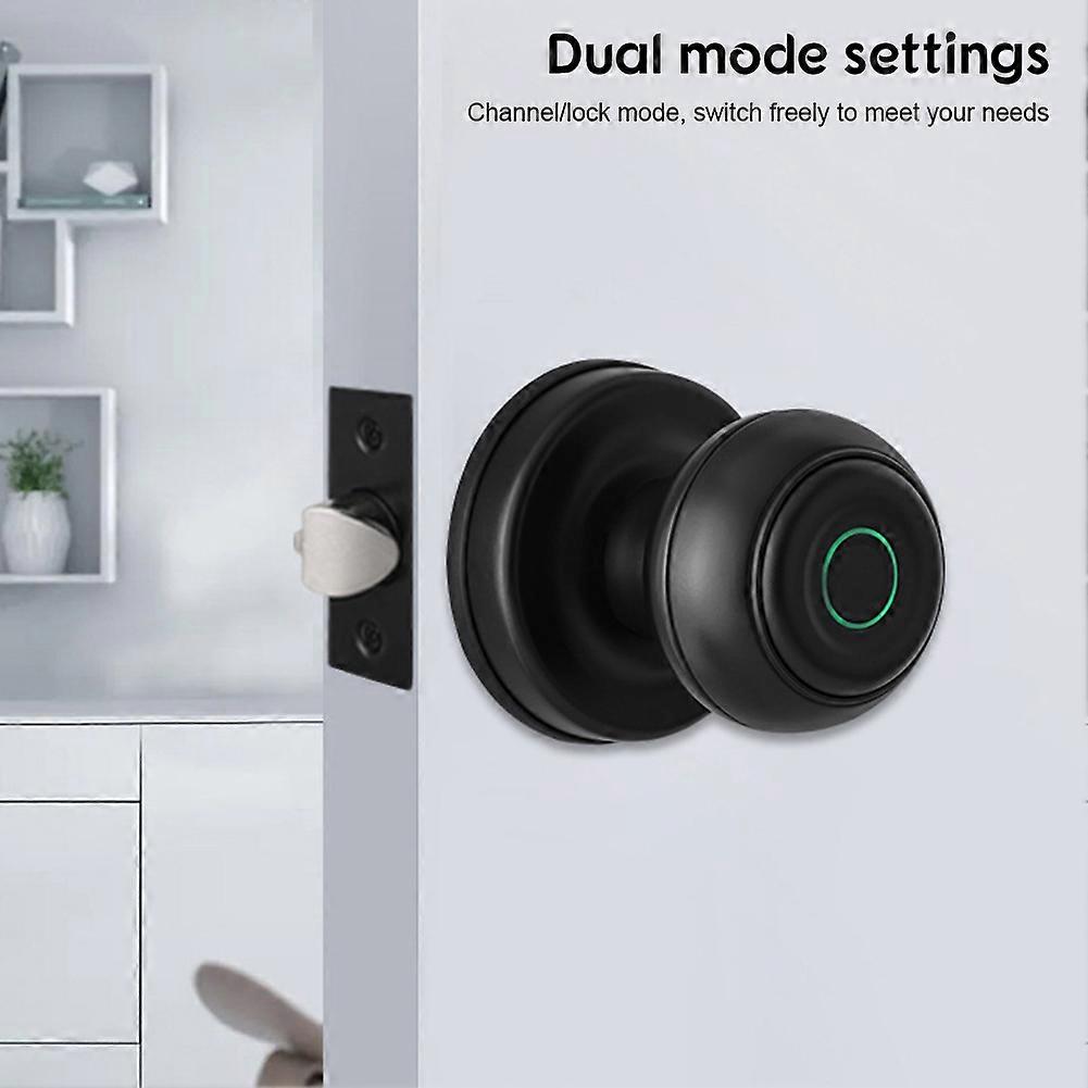 Smart Spherical Fingerprint Lock Battery Powered Keyless Door Lock for ...