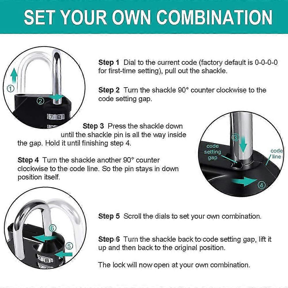 Digit Combination Lock, Numeric Code Lock For Gym Lockers, Tool Boxes ...