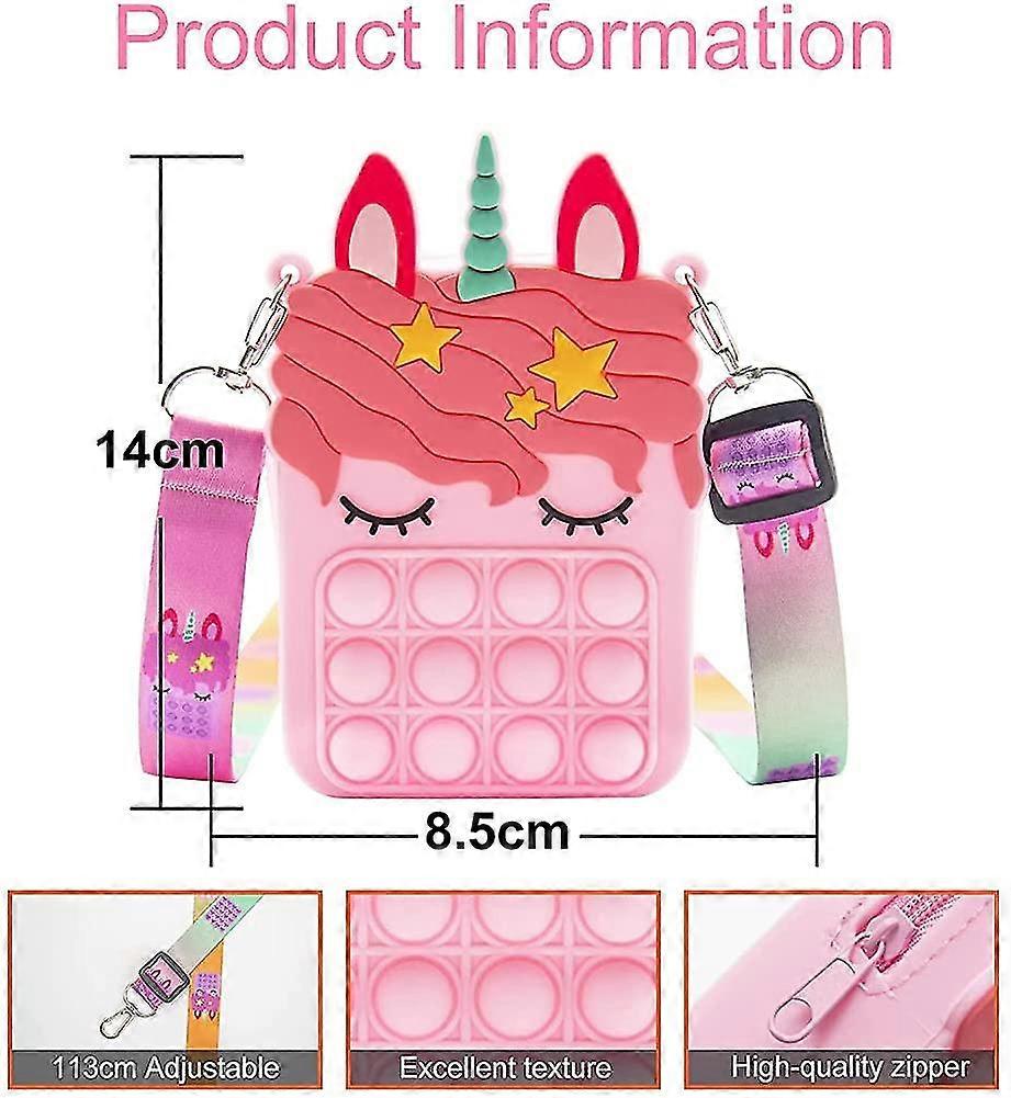 Push Pop It Bag, Bag Purse, 2 In 1 Popit Bag Fidget Toy Messenger Bag ...