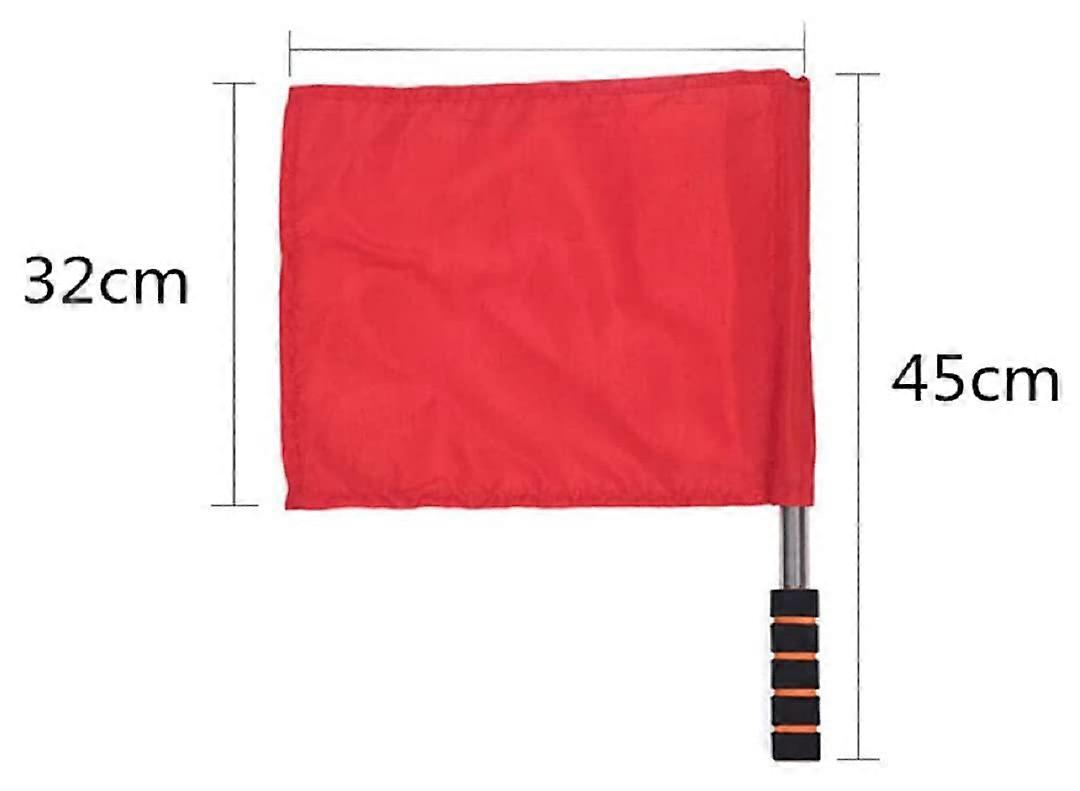 4 Pieces Stainless Steel Referee Flags Sponge Handle Linesman Flag Command Flag Signal Flag for ...