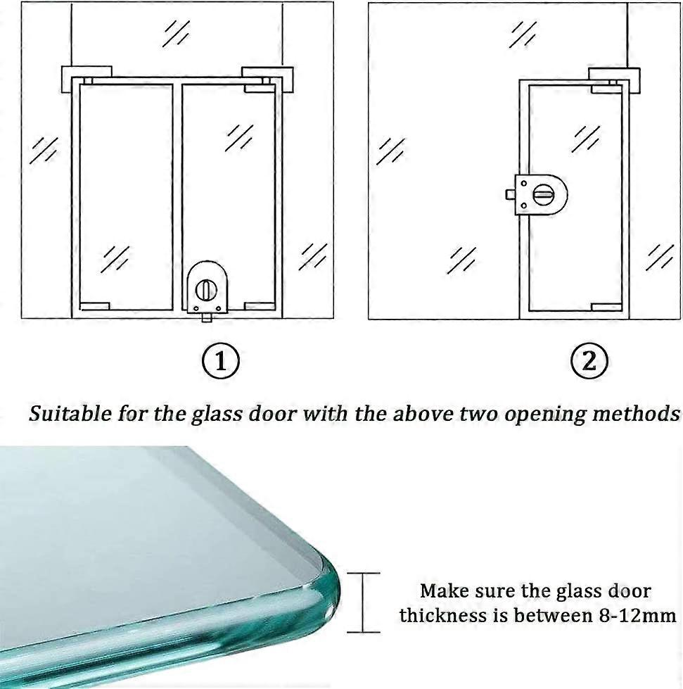 Stainless Steel Glass Door Lock Floor Latch Lock Bolt Ground Lock for ...